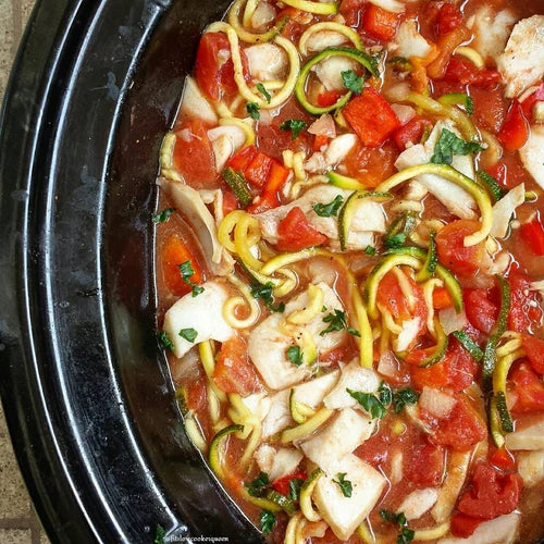 Slow Cooker Cod & Zoodles Stew – Sizzlefish