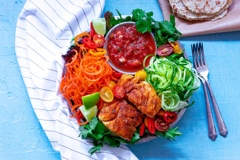 Deconstructed Fish Taco Salad – Sizzlefish