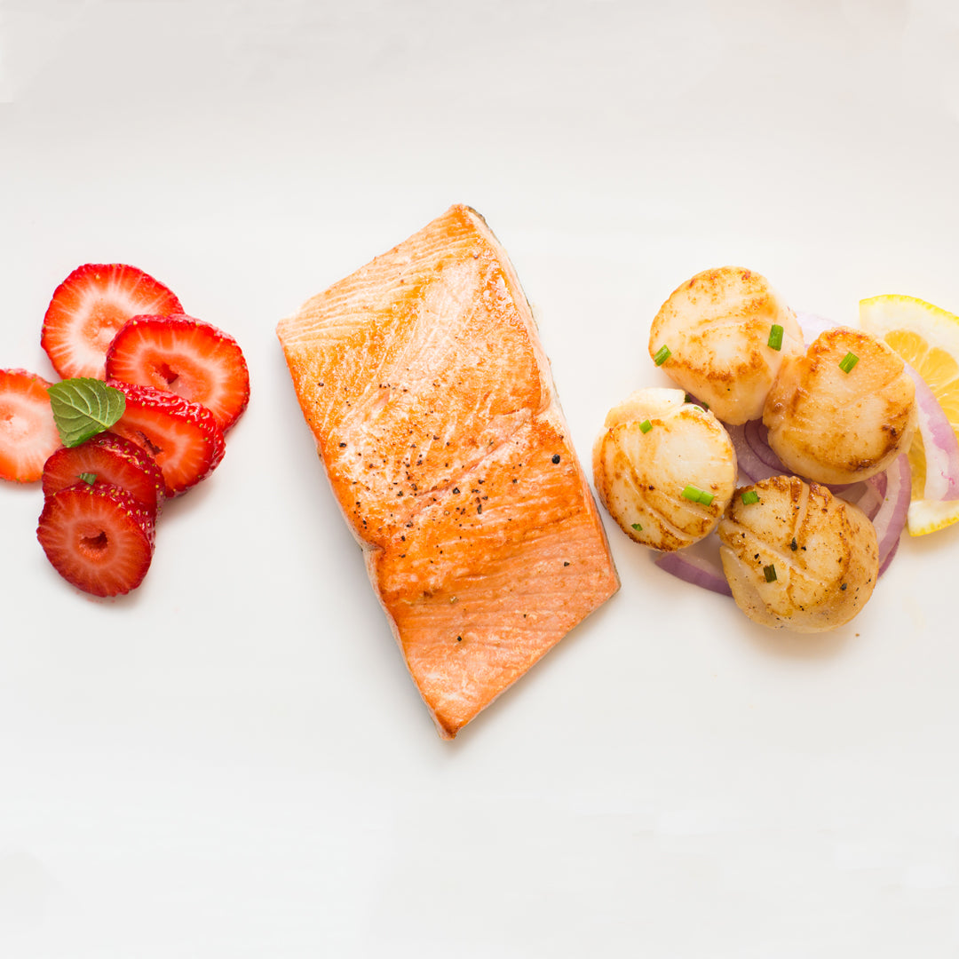 salmon scallops