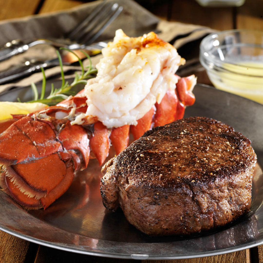 Filet Mignon and Lobster Tail Duo - 100% Grass Fed Beef - Sizzlefish
